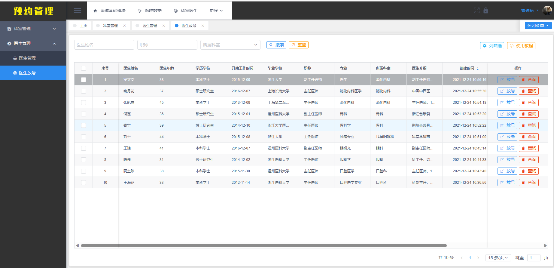 GitHub - BPIsHere6/hospital: Hospital outpatient registration system